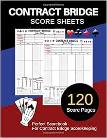 Contract Bridge Score Sheets: Contract Bridge Score Pads | Score Card ...