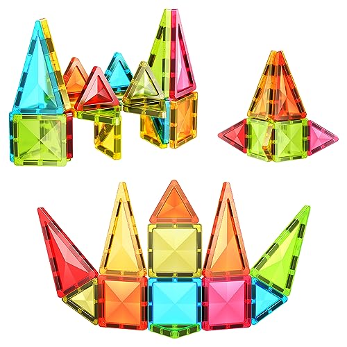 PicassoTiles 36pc Magnet Tile Building Blocks Mini Diamond Series ...