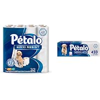 Pétalo Maxi Resist Papel Higiénico, 32 rollos de 247 hojas dobles, con ...