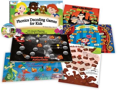 Nasco 1506035 Phonics Decoding Games for Kids, 25 Quick Playing Phonics ...