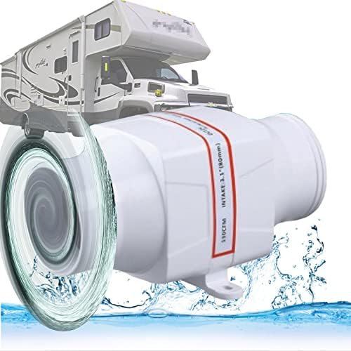 3 Inch Motorhome Extractor Inline Duct Fan,12V/24V RV Ventilation ...