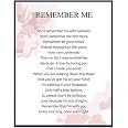 Amazon.com: ShopHaven Remember Me Poem Wall Art, Funeral Poem, Memorial ...