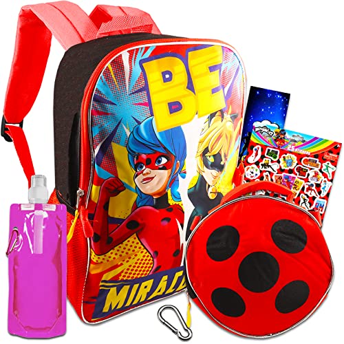 Zagtoon Miraculous Ladybug Backpack and Lunch Box School Set - Bundle ...