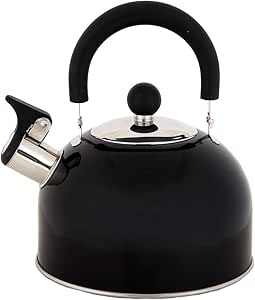 Amazon.com: Lily's Home 2 Quart Stainless Steel Whistling Tea Kettle ...