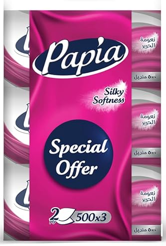 PAPIA 2 layers - 500 sheets - 3 Packs price in Egypt | Amazon Egypt ...