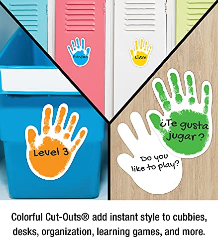 Carson Dellosa Colorful Helping Hands Bulletin Board Cutouts, Colorful ...