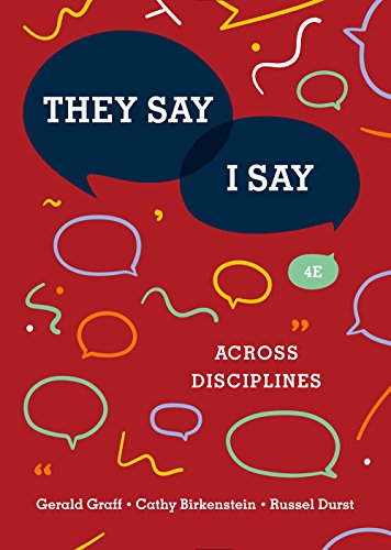 THEY SAY/I SAY:ACROSS DISCIPLINES: Gerald Graff: 9780393671322: Amazon ...