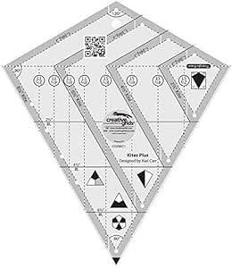 Amazon.com: Creative Grids Kites Plus Quilting Ruler Template CGRKC1