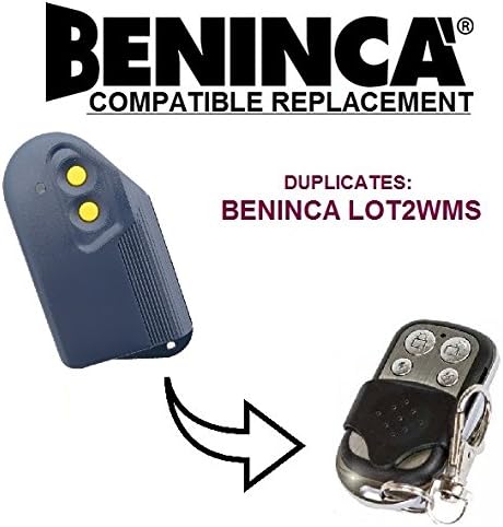 BENINCA LOT2WMS Compatible remote control, CLONE transmitter for garage ...