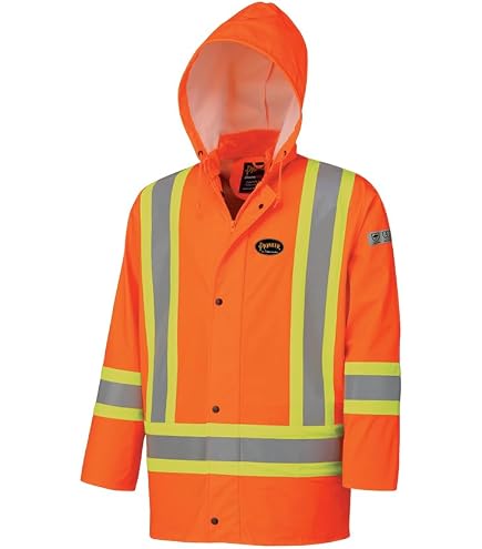 Class 3 High Visibility Waterproof Reflective Raincoat Oumurs Hi Vis ...