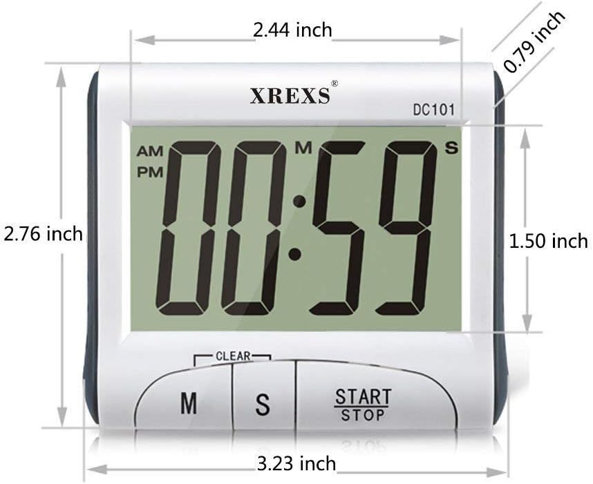 Large Display Kitchen Timer Digital – XREXS Count Down Up Timer Clock ...