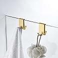 MOKIUER Double Hooks for Glass Shower Door, Towel Hooks Over The ...