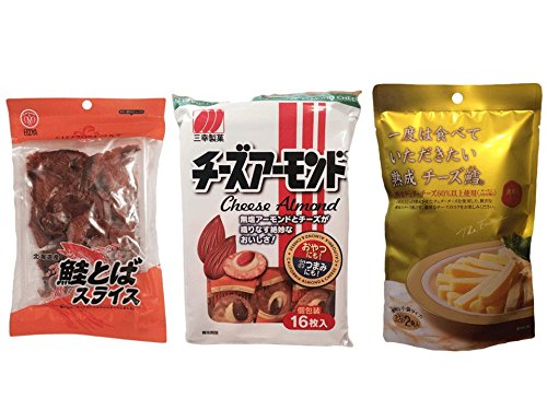 Buy KANPAI BOX -A- Hokkaido Salmon Jerky Slice, Almond and Cheese Rice ...