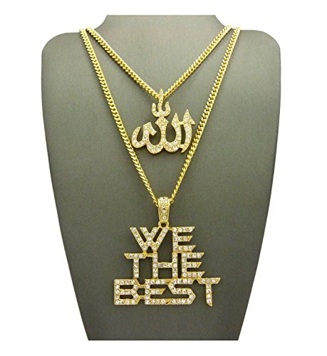 Mens Iced Out Gold Silver Allah Five Percenter Islam We | Desertcart ...