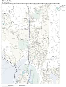 Amazon.com: Working Maps Zip Code Wall Map of Marysville, WA Zip Code ...