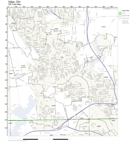 Buy ZIP Code Wall of Niles, OH ZIP Code Laminated Online at desertcartINDIA