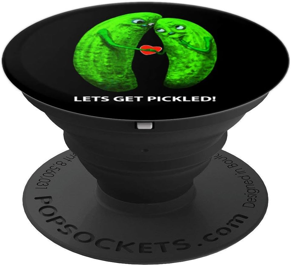 Amazon.com: Lets Get Pickled! Valentines Funny Pickle PopSockets Grip ...