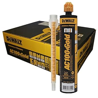 10 oz. Dewalt AC100+ Gold Quik-Shot Acrylic Epoxy Adhesive Anchoring ...