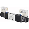 Amazon.com: Baomain Pneumatic Solenoid Air Valve 4V230C-08 DC 24V 5 Way 3 Position PT1/4 ...