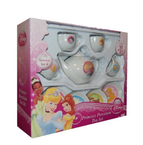 Disney Princess Porcelain Tea Set - 10 Piece Set, Serves 4: Amazon.co ...