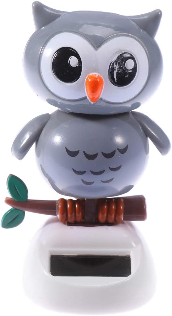 Toyvian Car Dashboard Decoration Ornament Solar Powered Toy Animal Owl ...