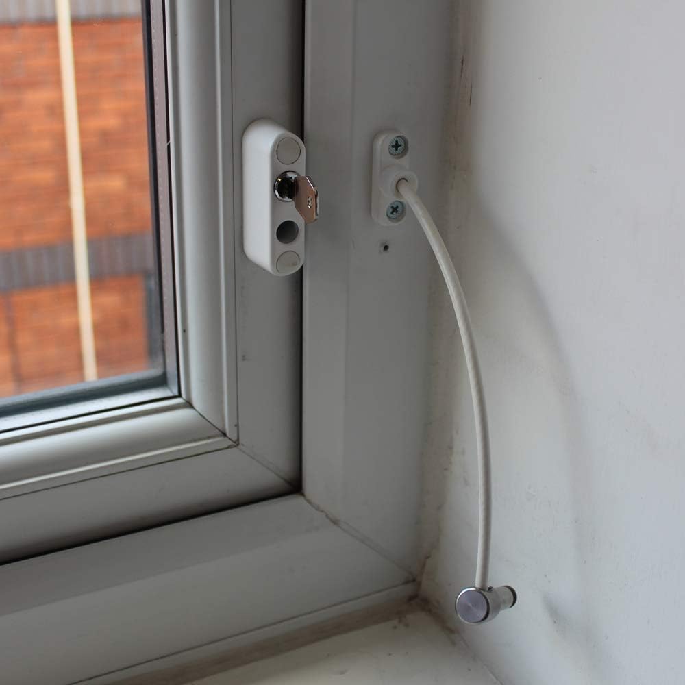Cardea Pro Lock Child Safety Cable Window Opening Restrictor Lock uPVC ...