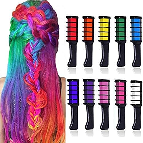 KASTWAVE Hair Chalk Comb Set, Hair Chalk Temporary Hair Dye Comb ...