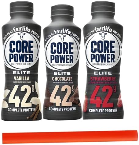 SEDLAV Straw for Fairlife Core Power Elite High Protein Shake, Variety Pack, Chocolate, Vanilla ...