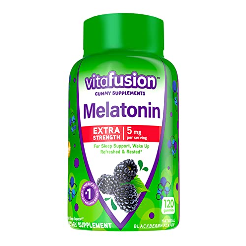 Vitafusion Extra Strength Melatonin Gummy Vitamins, 5mg, 120 ct Gummies ...