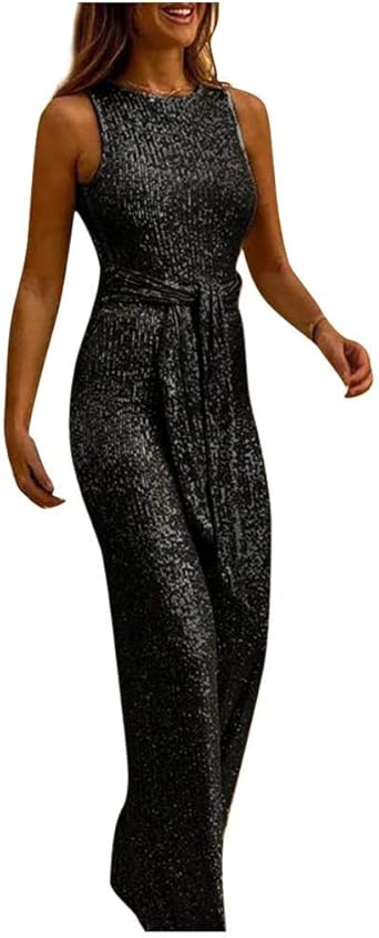 Jumpsuits Einteiler Damen Elegant Festlich Wesentlich Lang Glitzer ...