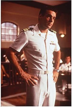 JAG David James Elliot as Harmon Rabb Jr. Standing in White with Hands ...