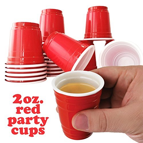 Shot Cups - Reusable Mini Cup 2oz Red Solo Cups (8 Pc) Plastic Party ...