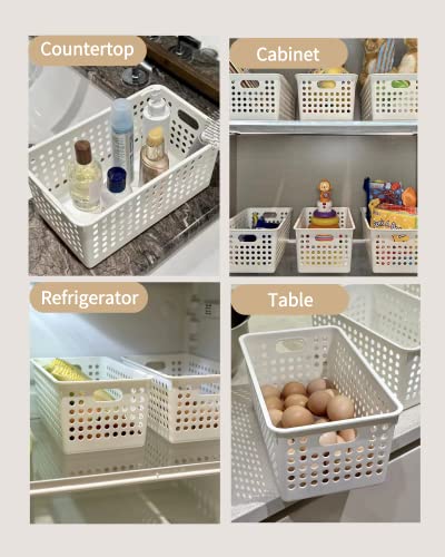Pafino 10Pack Plastic Storage Baskets - Small Pantry Organizer Bins ...