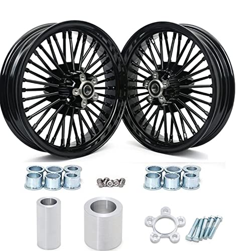 TARAZON 16x3.5 inch Gloss Black Tubeless Fat Spoke Wheels Rims for ...