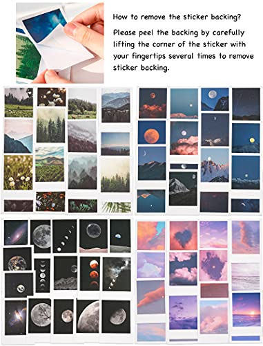 Landscape Nature Stickers Set (120 Pieces), Aesthetic Mountain Forest ...