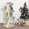 Yaheetech Cat Tree House Condo Perch Pet Tower for Cats & Kittens in ...