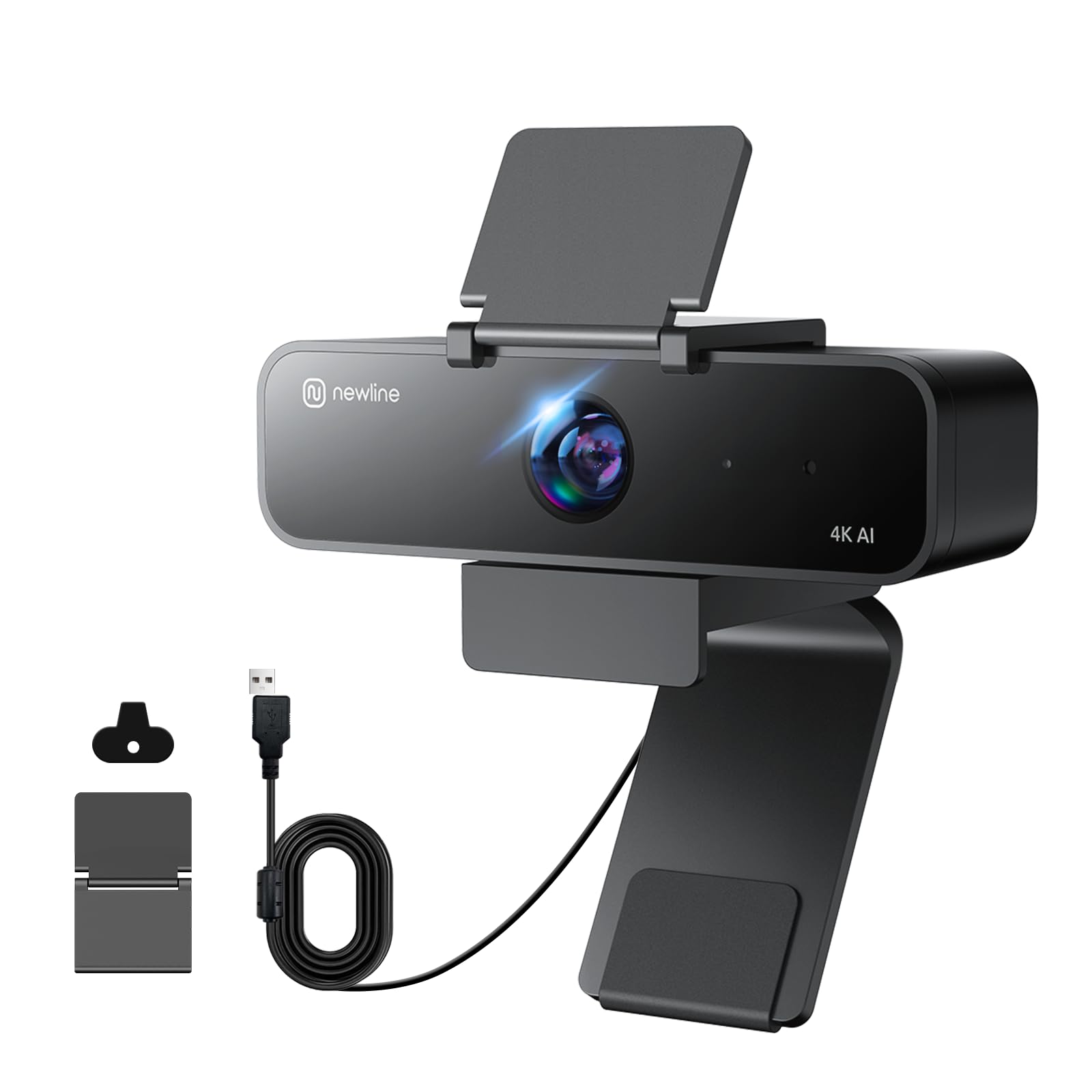 N newline 4K AI Webcam for PC, AI Presenter Tracking Webcam with ...