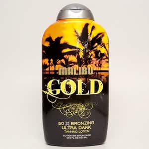 Amazon.com : Malibu Tan GOLD 50X Level Bronzing Ultra Dark Tanning ...