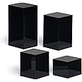 Amazon.com: Kcgani 4Pcs Black Polished Acrylic Photo Props Blocks Set ...