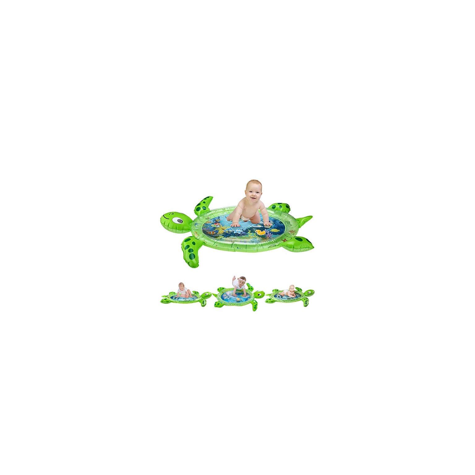 gebra Inflatable Tummy Time Water Mat Sea Turtle Shape Infants ...