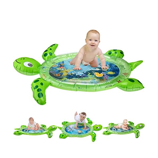 gebra Inflatable Tummy Time Water Mat Sea Turtle Shape Infants ...