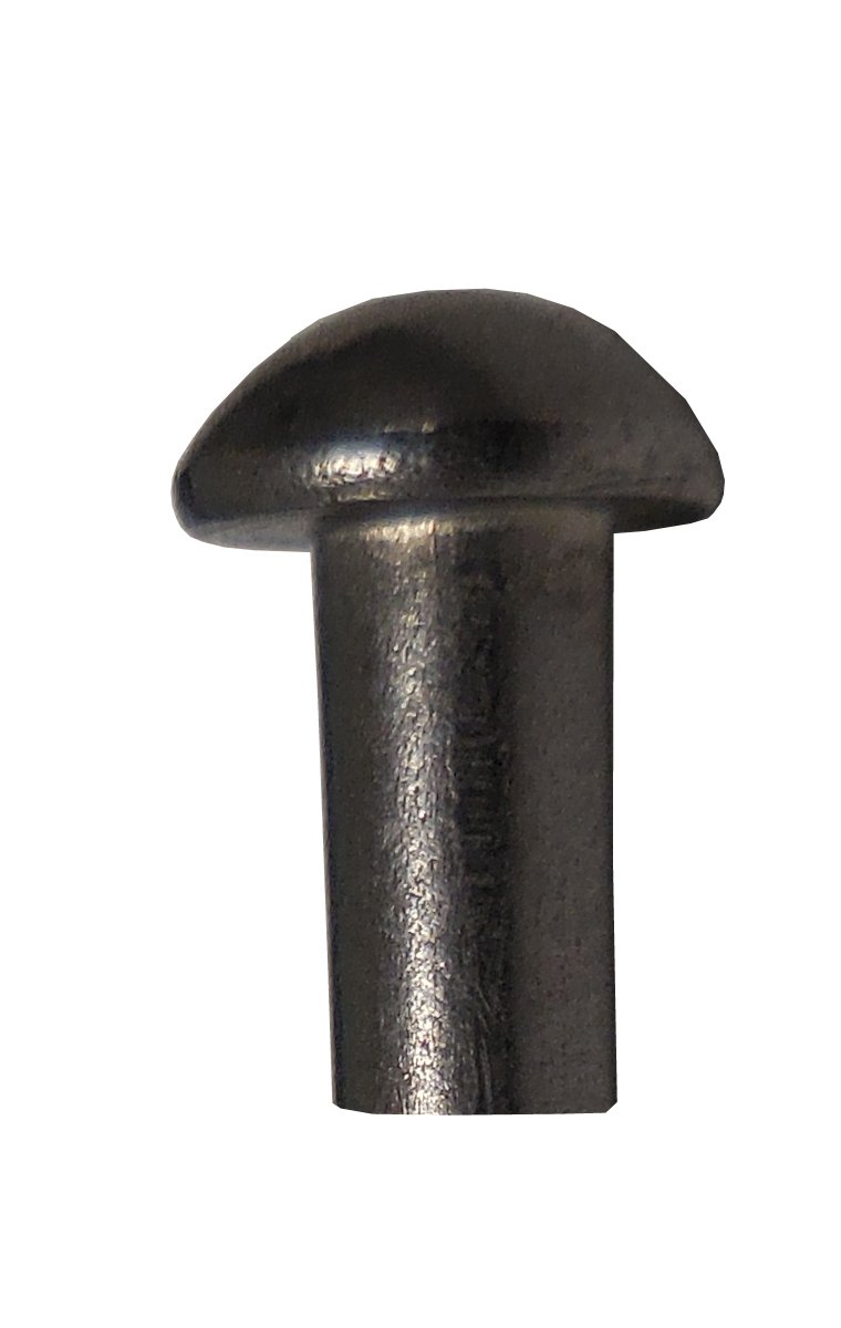 3/16" Diameter X 1/2" Length Solid Steel Round Head Rivet, Plain Finish ...