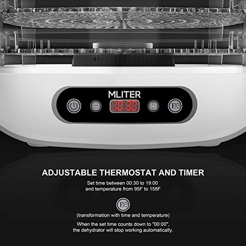 MLITER Electric Food Dehydrator Machine 5-tier Food Preserver ...