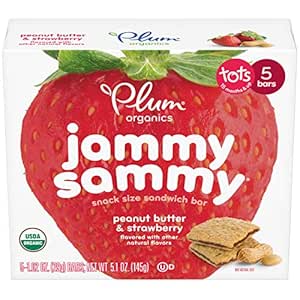 Amazon.com: Plum Organics Sandwich Bars | Jammy Sammy | Peanut Butter ...