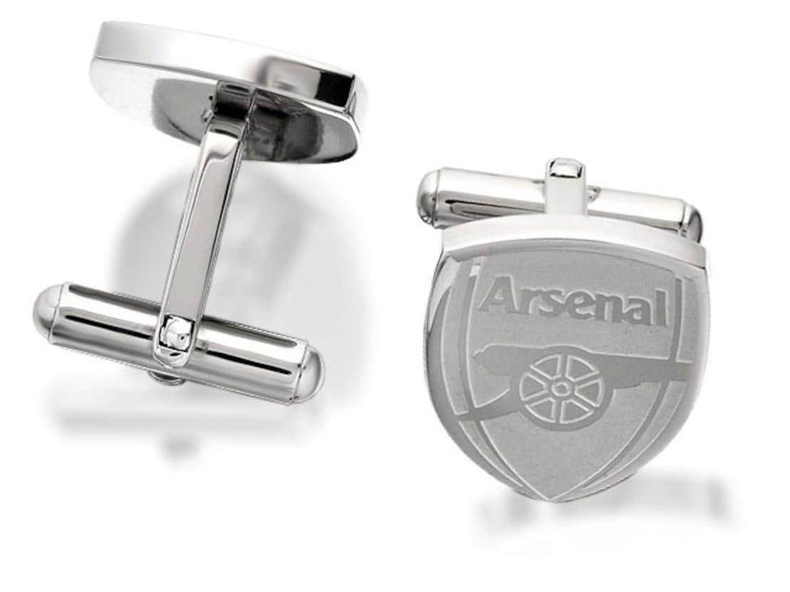 Arsenal FC Mens Jewellery Stainless Steel Shield Official Crest Swivel ...
