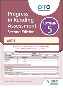 Buy PiRA Test 5, Autumn Pack 10 - 2ED (Progress in Reading Assessment ...