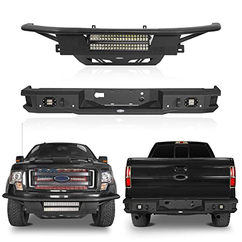 Hooke Road F150 Front and Rear Bumper Kit PreRunner Style Steel Bumper ...