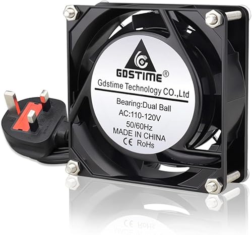 GDSTIME 220V Fan 80mm Cooling Fan 240V Fan 80 x 25mm AC Axial Cooling Fan Dual Ball Bearing ...