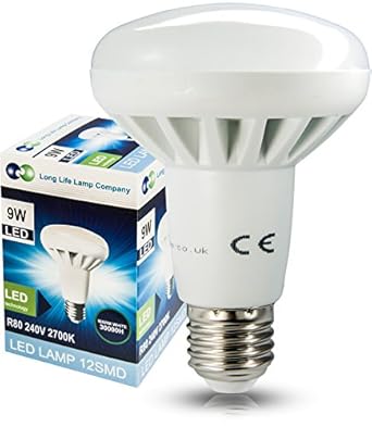4 PACK R80 DIMMABLE LED 9w E27 Replacment for Reflector R80 LED Light Bulb Energy saving 700 ...