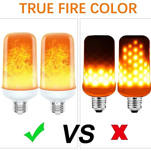 LEDERA LED Flame Light Bulbs, 4 Modes LED Flame Bulb Fire Light Bulb ...